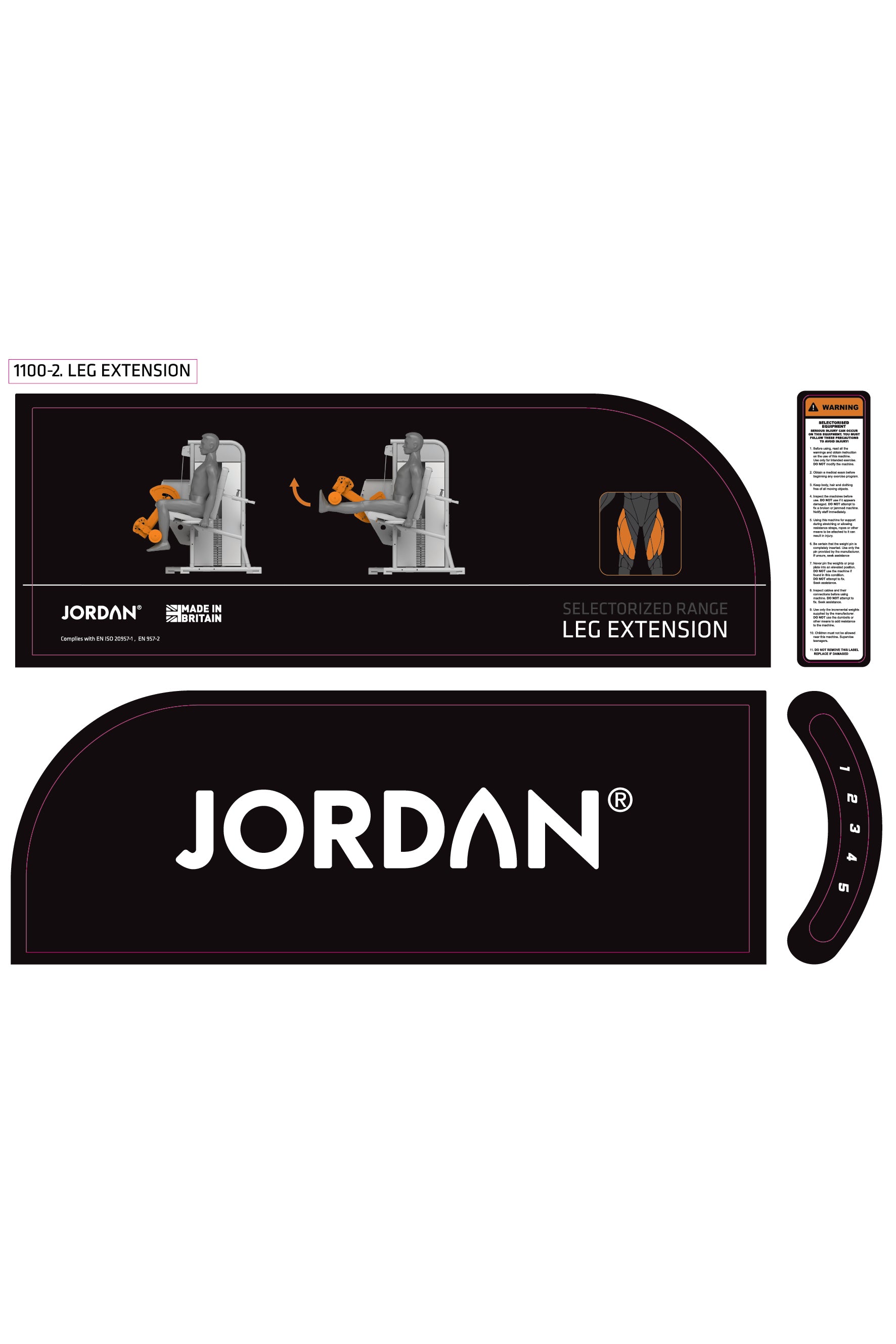 JOR - Sticker Set 1100-2 Leg Extension – Super-Wide Digital